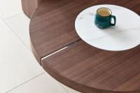 China Italian Minimalist Coffee Table Fish Belly White Texture Microcrystalline Stone Top for sale