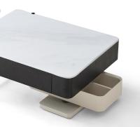China Modern Luxury Black White Contrasting Storage Coffee Table Minimalist Design for sale