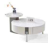 China Modern Light Luxury High Low Combination Storage Coffee Table Microcrystalline Stone for sale