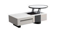 China Modern Rotating Lift Top Round Coffee Table with Hidden Storage Drawer for sale