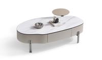 China Modern Irregular Oval Coffee Table with Marble Top for Living Room Furniture for sale