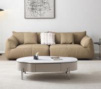 China Modern Irregular Oval Coffee Table with Marble Top for Living Room Furniture for sale