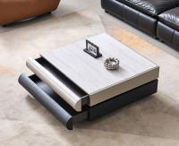 China Italian Minimalist Rolled Edge Rotating Coffee Table Modern Hotel Furniture for sale