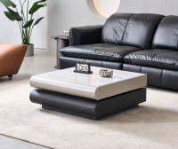 China Italian Minimalist Rolled Edge Rotating Coffee Table Modern Hotel Furniture for sale