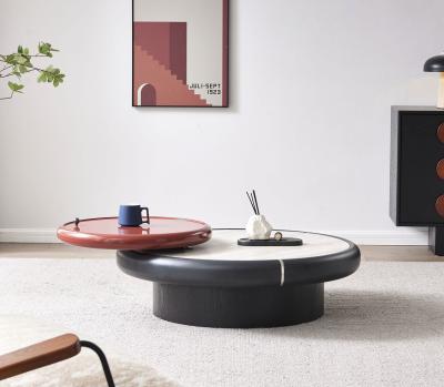 China Modern Coffee Table 2 Tier Round Rotating Storage Hotel Furniture for sale