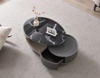 China Italian Minimalist Coffee Table Luxury Modern Hotel Lobby Furniture Oval Design for sale