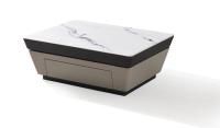 China Italian Minimalist Trapezoidal Telescopic Coffee Table Modern Apartment Furniture for sale