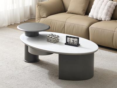 China Italian Lift Rotate Oval Coffee Table 360 Degree Swivel Hotel Furniture Modern Design for sale