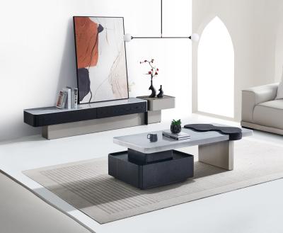 China Italian Light Luxury Coffee Tea Table Rock Plate 2200*400*360mm For Living Room for sale