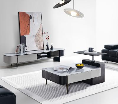 China Dustproof Rock Plate Modern Tea Table TV Cabinet Combination Powerful Storage for sale