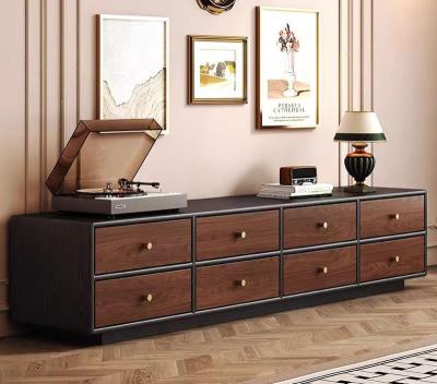 China Middle Ancient Solid Wood Tv Cabinet 2200*400*520mm For Living Room for sale
