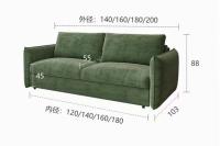 China Modern Minimalist Dual Function Sofa Bed , Apartment Furniture for sale