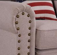 China American Style Rivet Decorative Fabric Sofa Bed , Apartment Furniture for sale