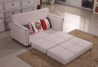 China American Style Rivet Decorative Fabric Sofa Bed , Apartment Furniture for sale