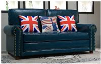China American Style Rivet Decorative Fabric Sofa Bed , Apartment Furniture for sale