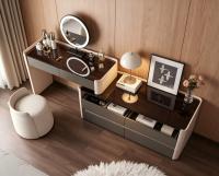 China Modern Extendable Vanity Desk With Dresser Combo Apartment Furniture for sale