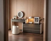 China Modern Extendable Vanity Desk With Dresser Combo Apartment Furniture for sale