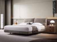 China Italian style light luxury fashionable fabric bed , hotel furniture for sale