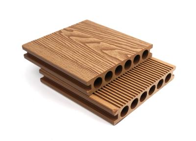 China First Generation Round Hole Wood Grain Outdoor WPC Flooring for sale