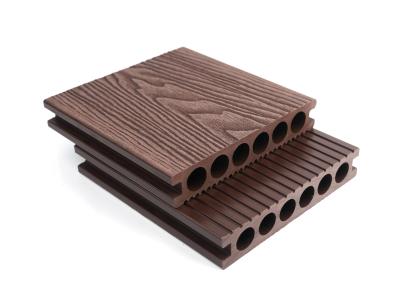 China First Generation Round Hole Wood Grain Outdoor WPC Flooring for sale