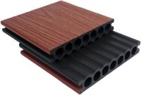 China Second generation round hole single-sided co extruded WPC flooring for sale