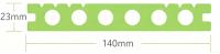 China Second generation round hole double-sided co extruded outdoor WPC flooring for sale