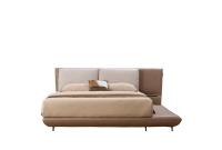 China Italian minimalist fabric bed with bedside storage ，bedroom furniture for sale