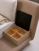 China Italian minimalist fabric bed with bedside storage ，bedroom furniture for sale