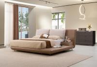 China Italian minimalist fabric bed with bedside storage ，bedroom furniture for sale