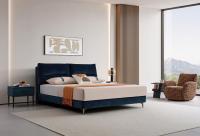 China Modern minimalist chenille fabric bedroom bed ，Apartment furniture for sale