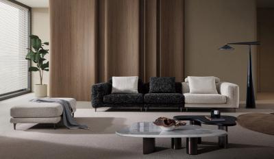 China Modern minimalist black and white color blocked sofa combination for sale