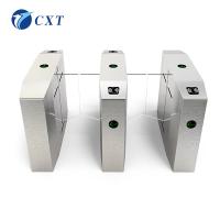 China Half Height Glass Swing Turnstile Electric Fingerprint 30-40 People/Min Passing Speed 510B- for sale