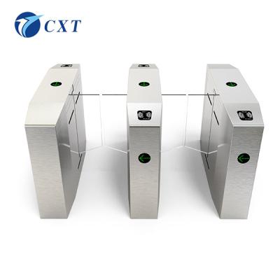 China Half Height Glass Swing Turnstile Electric Fingerprint 30-40 People/Min Passing Speed 510B- for sale