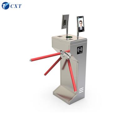 China Vertical Tripod Turnstile Gate Stainless Steel with AC220V/110V Power 1600x280x980mm Size and 510mm Pole Length for sale