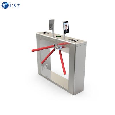 China Bridge Type Tripod Turnstile Gate Fully Automatic with RS485 Interface and 40 Persons/Min Capacity in 1200x280x980mm Size for sale
