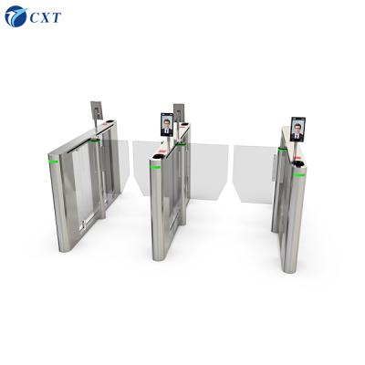 China Intelligent Hotel Stainless Steel Turnstiles Glass Turnstile Gate 114b for sale