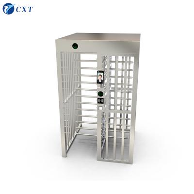 China Anti Collision Full Height Turnstile with RFID Access Control 30-40 People/Min Stainless Steel 304 Customizable Head Thickness for sale
