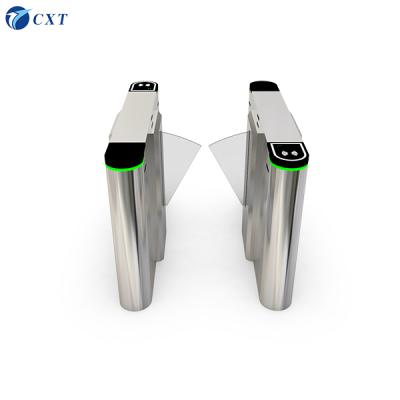 China 2.2mm Thick Steel Flap Barrier Gate with 1400*320*1000mm Sliding Turnstile Size and 400mm Arm Width for sale