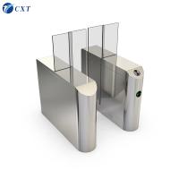 China Glass Sliding Turnstile with Tempered Glass and Stainless Steel for Sliding Operation Mode and RS485 TCP/IP Interfaces for sale