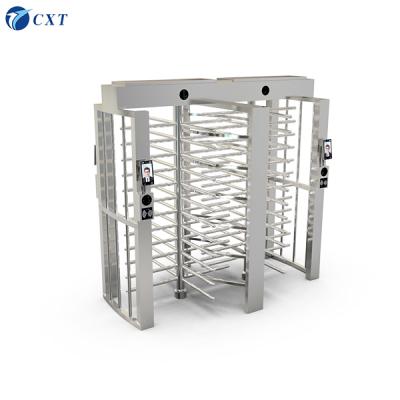 China Full Height Turnstile With 1.2 Or 1.5mm Thickness Housing 90 Degree Rotors And 4 Arm Sections 650mm Pass Width For Secure Entry Points for sale