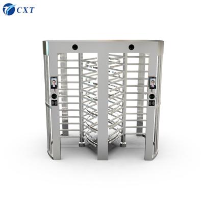 China Stainless Steel Full Height Turnstile with 90 Degree Partition Angle and IP65 Rating for Secure Access Control for sale