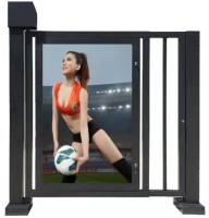 China Stainless Steel Smart Advertising Gate with LED Light Box and Waterproof IP54 for Secure Pedestrian Turnstile Access for sale