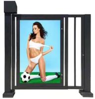 China Fully Automated Response Advertising Door with Anti-Collision Motor and LED Advertising Light Strips for Pedestrian Channel Gate for sale