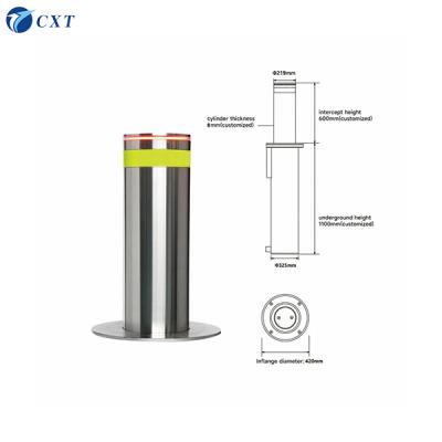 China Automatic Security Electric Bollard with Hydraulic Lifting Core IP68 Waterproof and Stainless Steel Material for sale