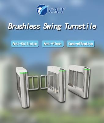 China Swing Barrier Gate with 0.2s Open Speed and 30-40 Persons/min Pass Speed Featuring SUS304 Stainless Steel Housing for sale