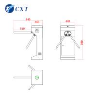 China Germany Technological Mechanism Tripod Turnstile Gate with 20-35 Person/Min Passing Speed and 7-12VDC Power Input for sale