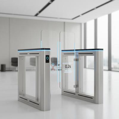 China Anti-pinch Sensor Card Swing Gate Featuring Closing Speed 0.2s Ideal for and Safe Access Management in Various Applications for sale