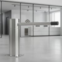China Steel And Aluminum Alloy Motor Swing Barrier Gate Offering 89mm Pillar Diameter and 1400x245x1000MM Swing Turnstile Size for Security Access for sale