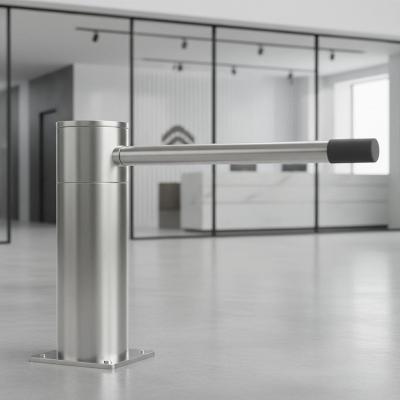 China Steel And Aluminum Alloy Motor Swing Barrier Gate Offering 89mm Pillar Diameter and 1400x245x1000MM Swing Turnstile Size for Security Access for sale