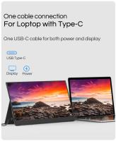 China Wireless Portable LCD USB Monitor Touchscreen 1920x1200 14 Inch For PS4 PS5 for sale